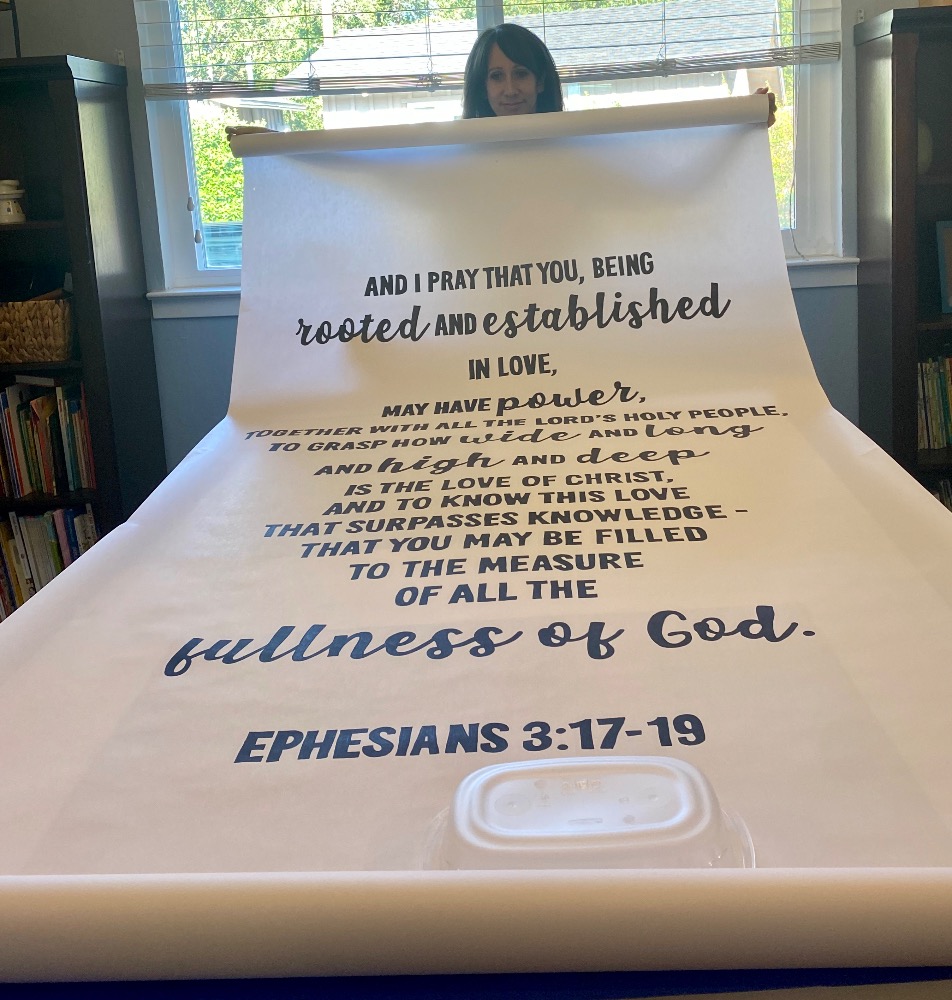 Oversized Scripture Scroll: Ephesians 3 – kerricreates