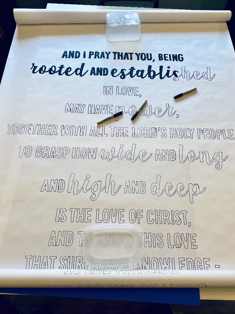 Oversized Scripture Scroll: Ephesians 3 – kerricreates