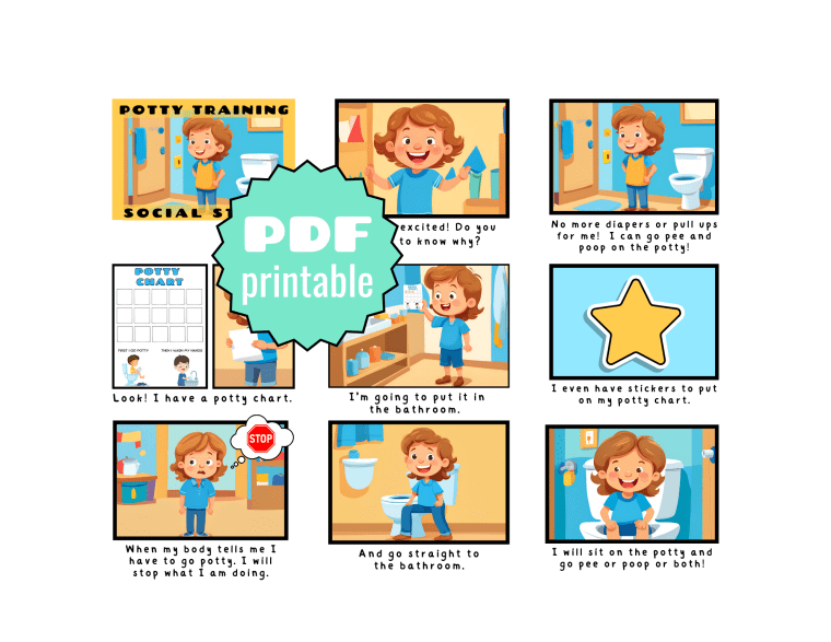 Potty Training Social Story & Printable Potty Chart – kerricreates